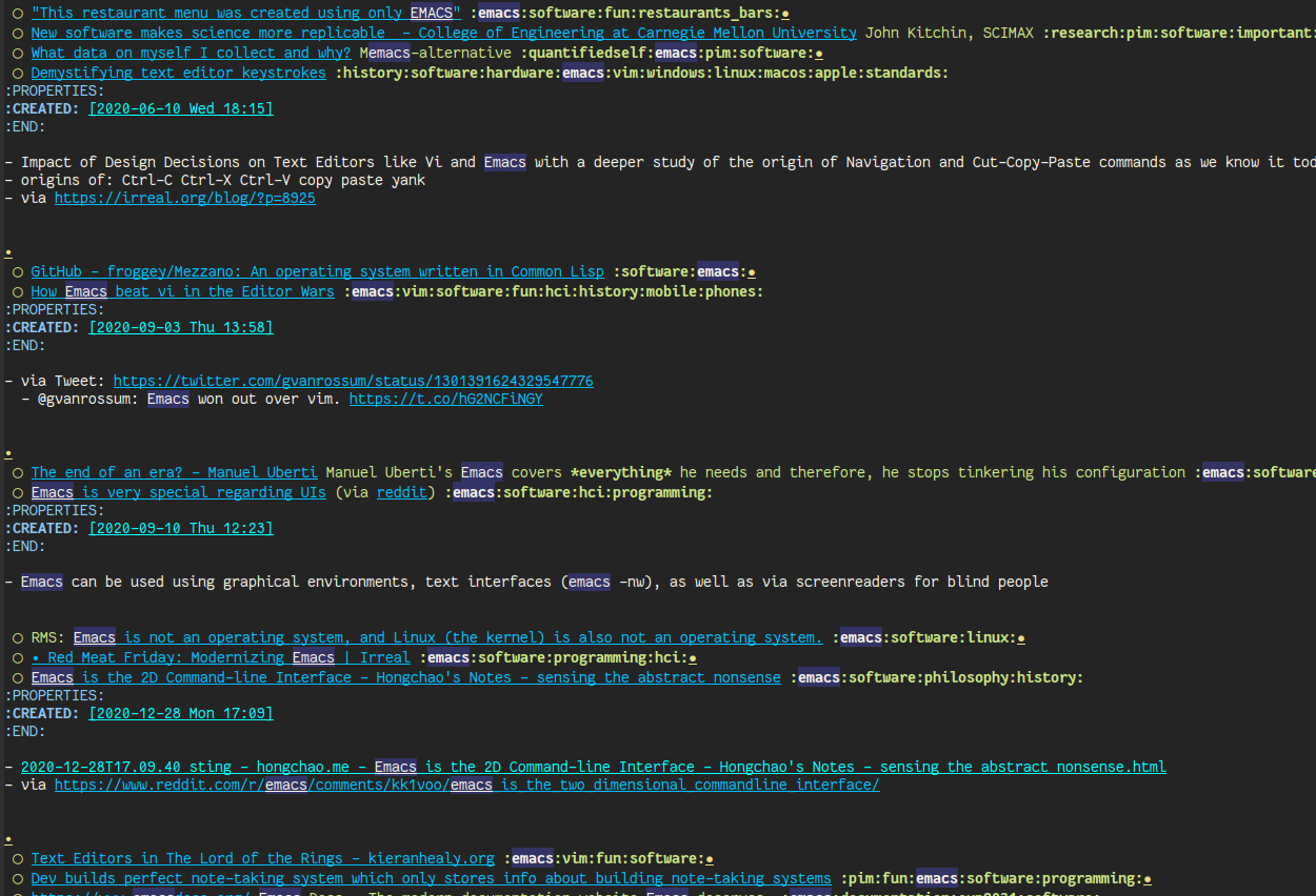 UOMF: Managing web bookmarks with Org Mode